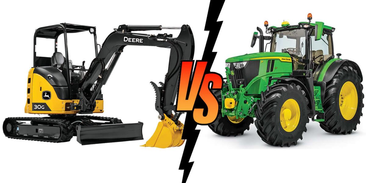 Excavator vs Tractor: Choose From 5 Important Aspects